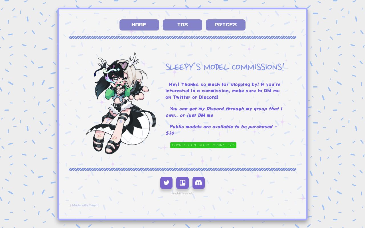 Sleepy's commissions!